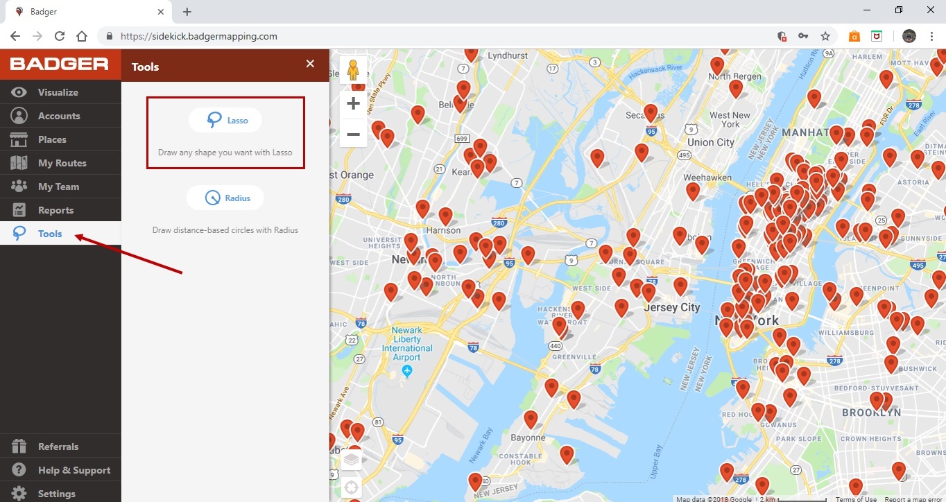 How to Use Lasso to Assign Accounts (WebApp) - Badger Maps