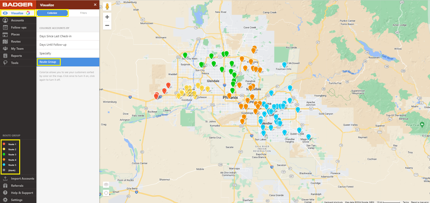 How to Color Code Routes - Badger Maps