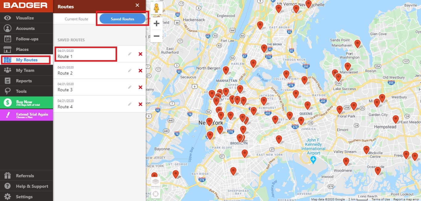 How to color routes? - Badger Maps