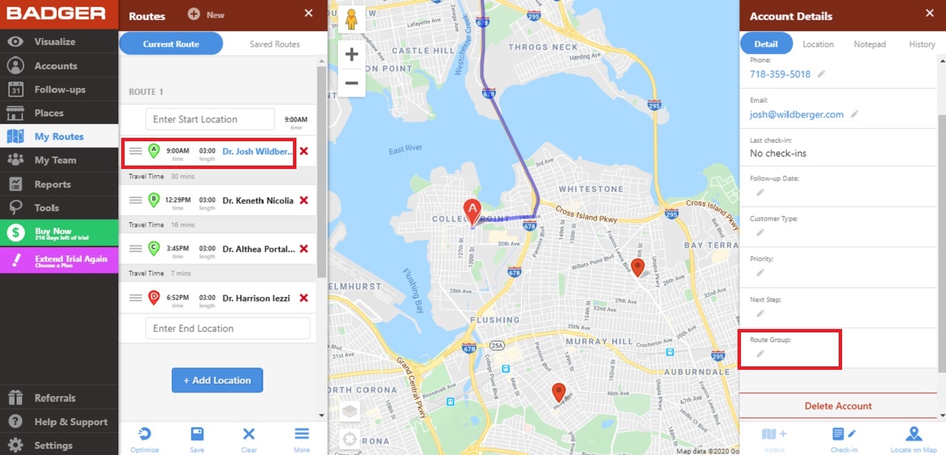 How to color routes? - Badger Maps
