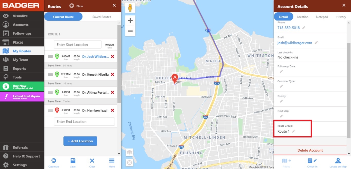 How to color routes? - Badger Maps