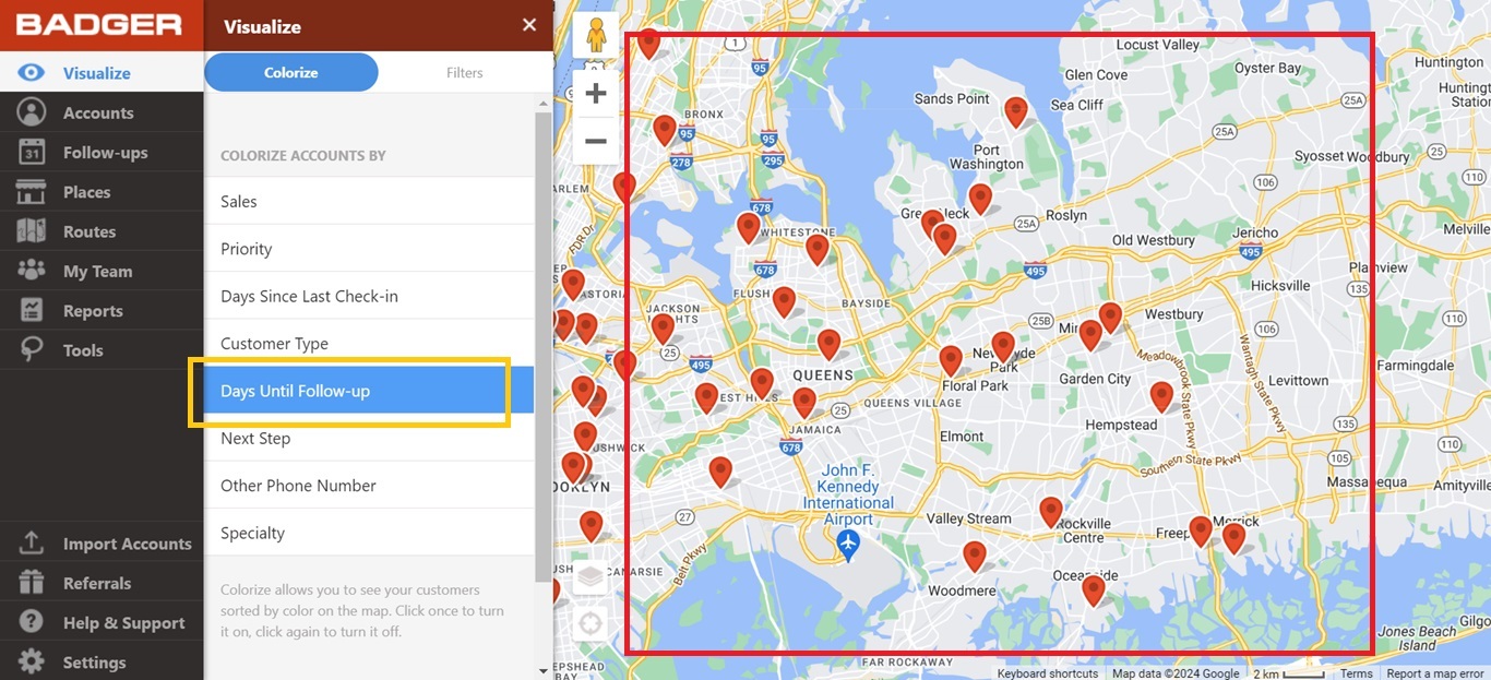 How to Use the Days Until Follow-up Filter (Web App) - Badger Maps