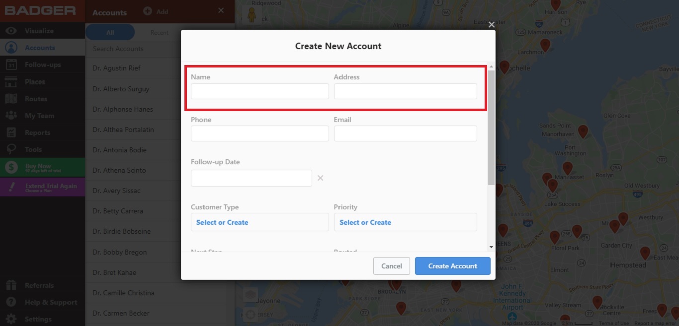 How To Create Accounts In Badger Maps Webapp Badger Maps