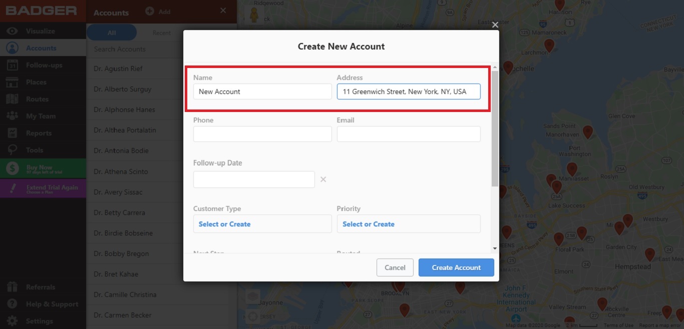 How To Create Accounts In Badger Maps Webapp Badger Maps