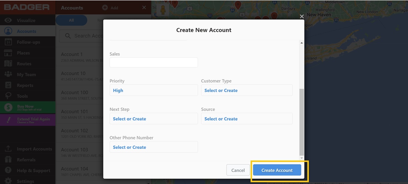 How To Create Accounts In Badger Maps Webapp Badger Maps