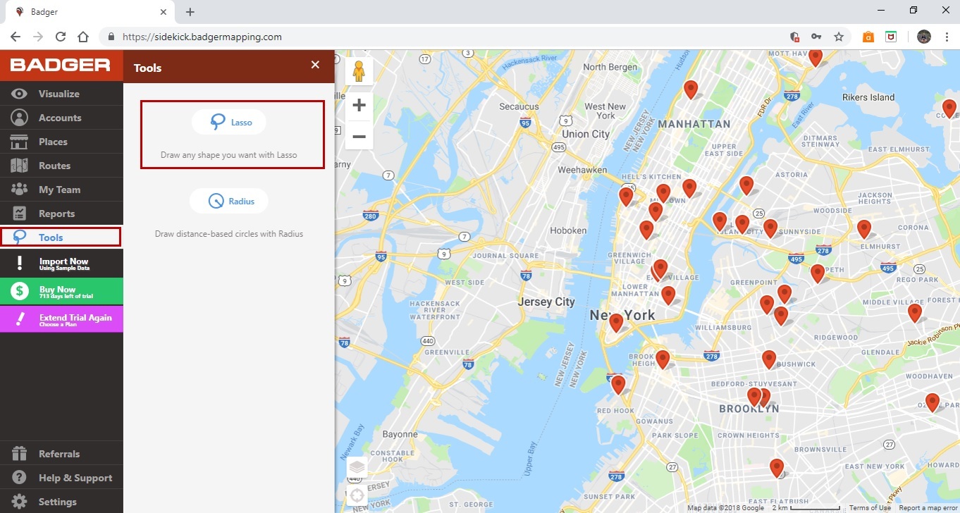 How to Use the Lasso Tool to Create a Route (WebApp) - Badger Maps