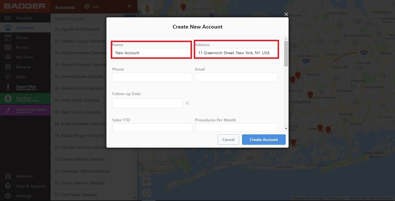How to Create Accounts in Badger Maps (WebApp) - Badger Maps