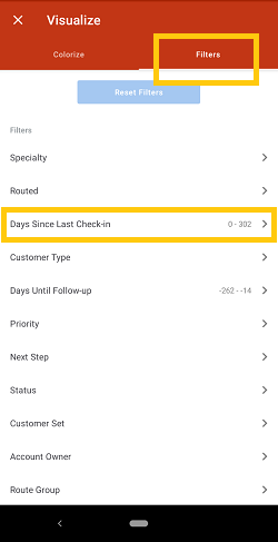 How To Use the Days Since Last Check-in / check in Filter (Android) - Badger Maps