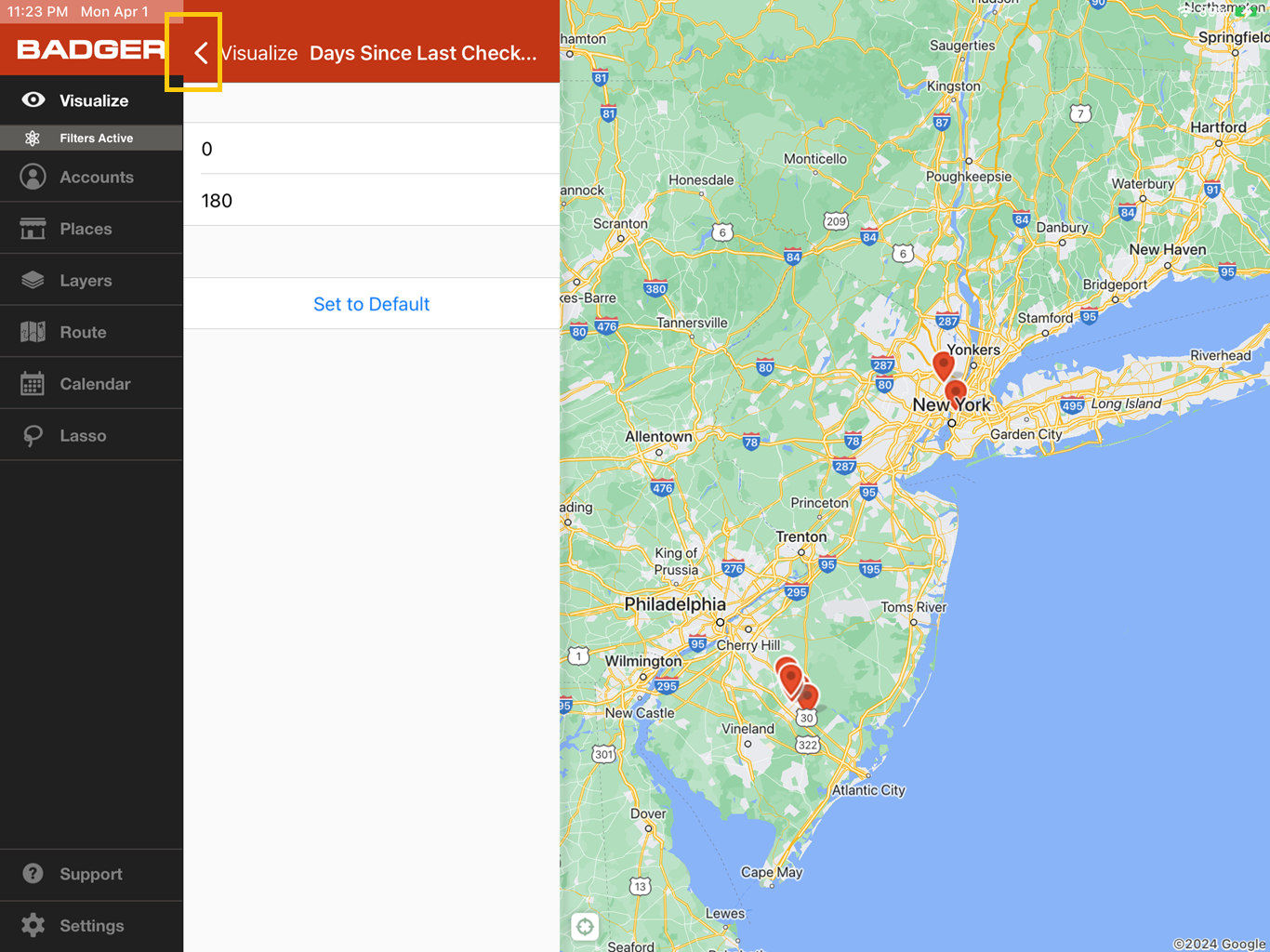 How to Use the Days Since Last Check-in / check in Filter (iPad ...