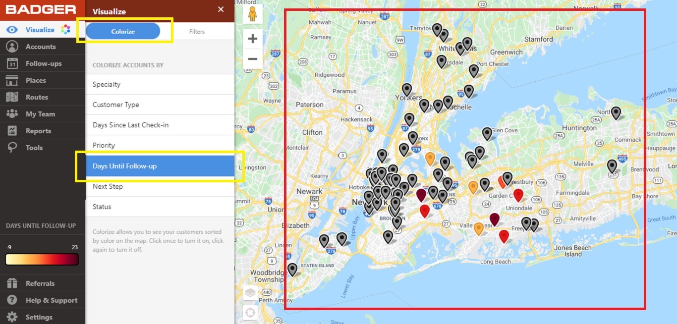 How To Use The Days Until Follow-up Filter (Web App) - Badger Maps