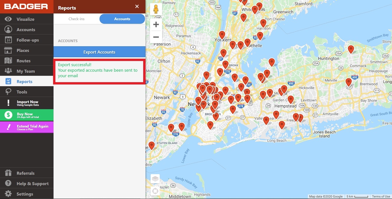 How To Export Accounts or Contacts - Badger Maps