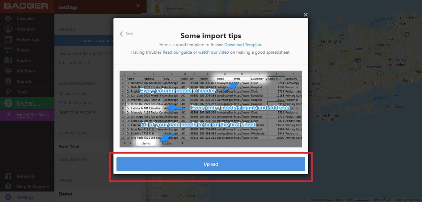 Guide On How To Import Excelcsv Files Into Your Account Webapp
