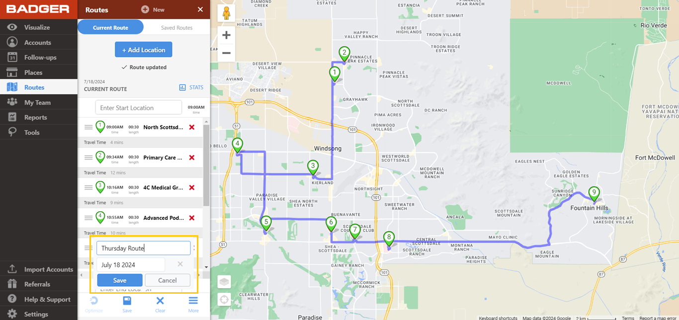 How To Use The Lasso Tool To Create A Route Web App Badger Maps