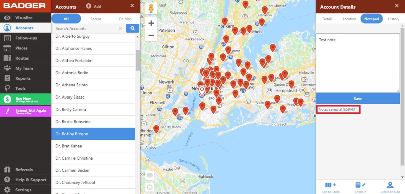 How to Leave a Note Attached to an Account (WebApp) - Badger Maps