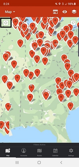 How to Use The Locate Me Button (Android) - Badger Maps