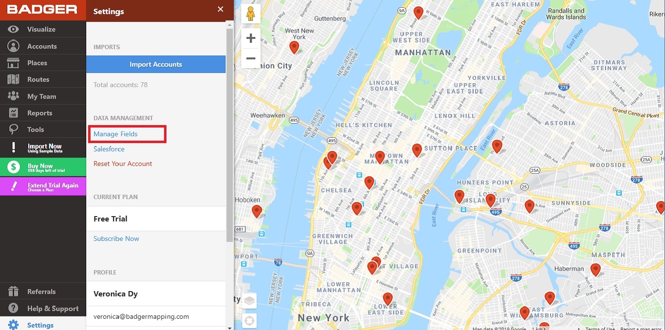 How to Manage Fields (WebApp) - Badger Maps