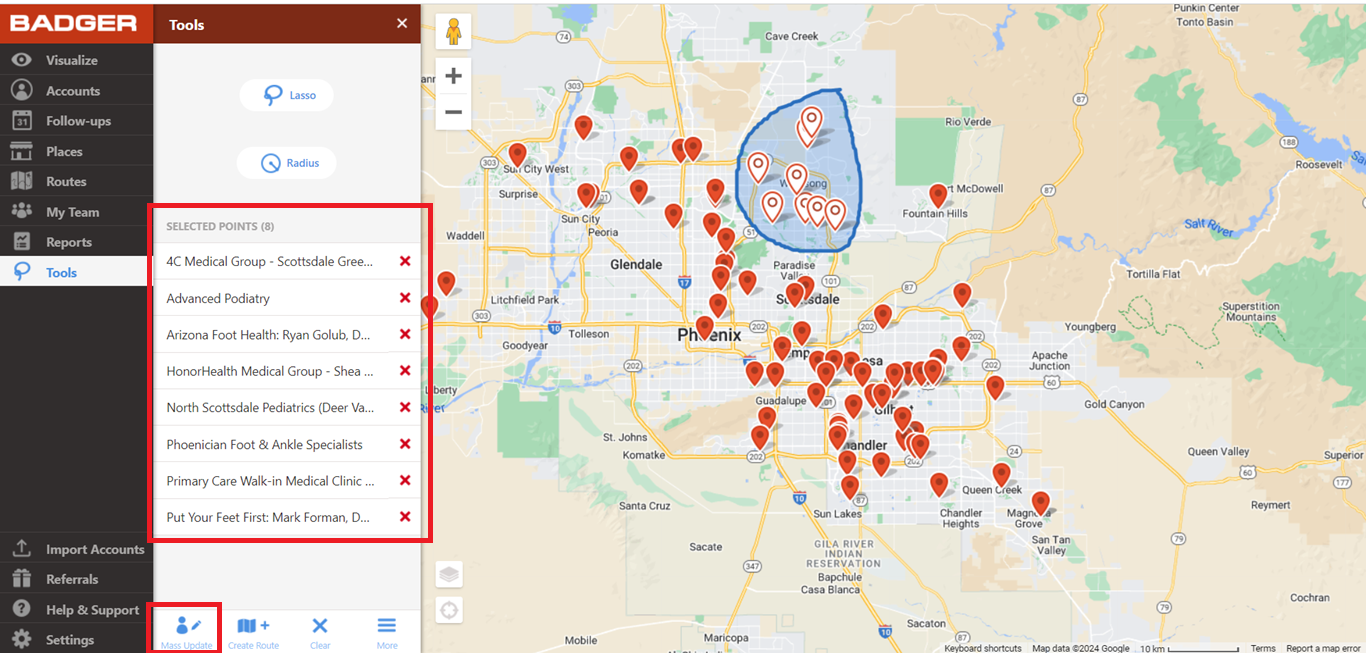 How To Mass Update Accounts Web App Badger Maps