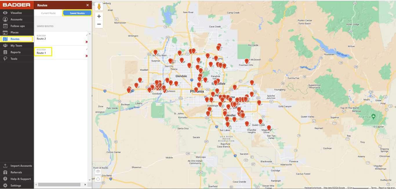 How To Move Accountsstops On A Route Web App Badger Maps