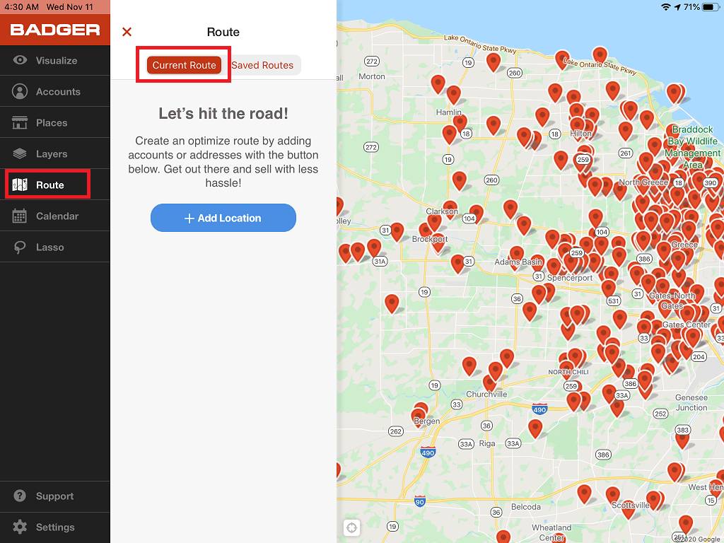 How To Navigate Accounts Using Gps Navigation From Badger Maps Ipad