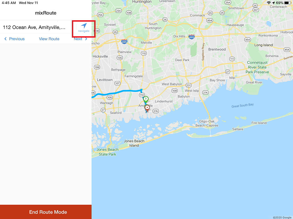 How To Navigate Accounts Using Gps Navigation From Badger Maps Ipad