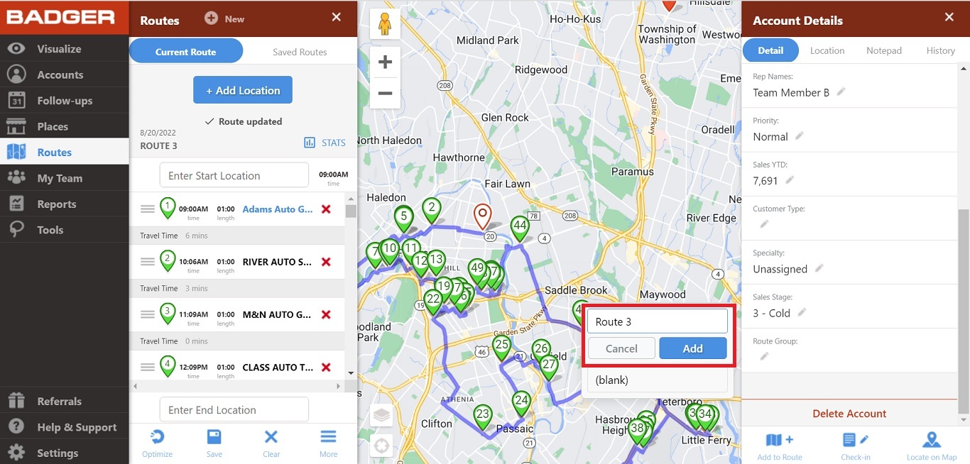 How To Remove Routed Accounts From the Map - Badger Maps