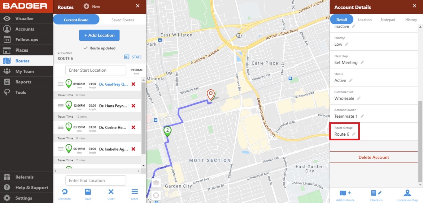 How To Remove Routed Accounts From the Map - Badger Maps