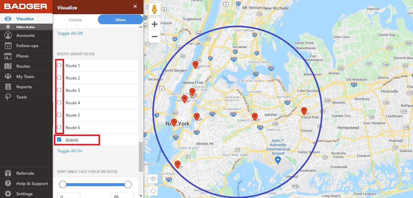 How To Remove Routed Accounts From the Map - Badger Maps