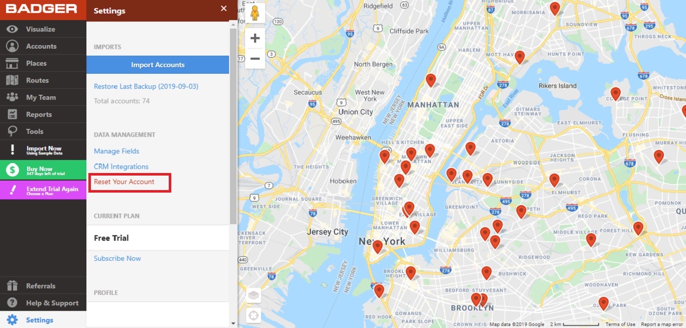 How To Reset Accounts Webapp Badger Maps