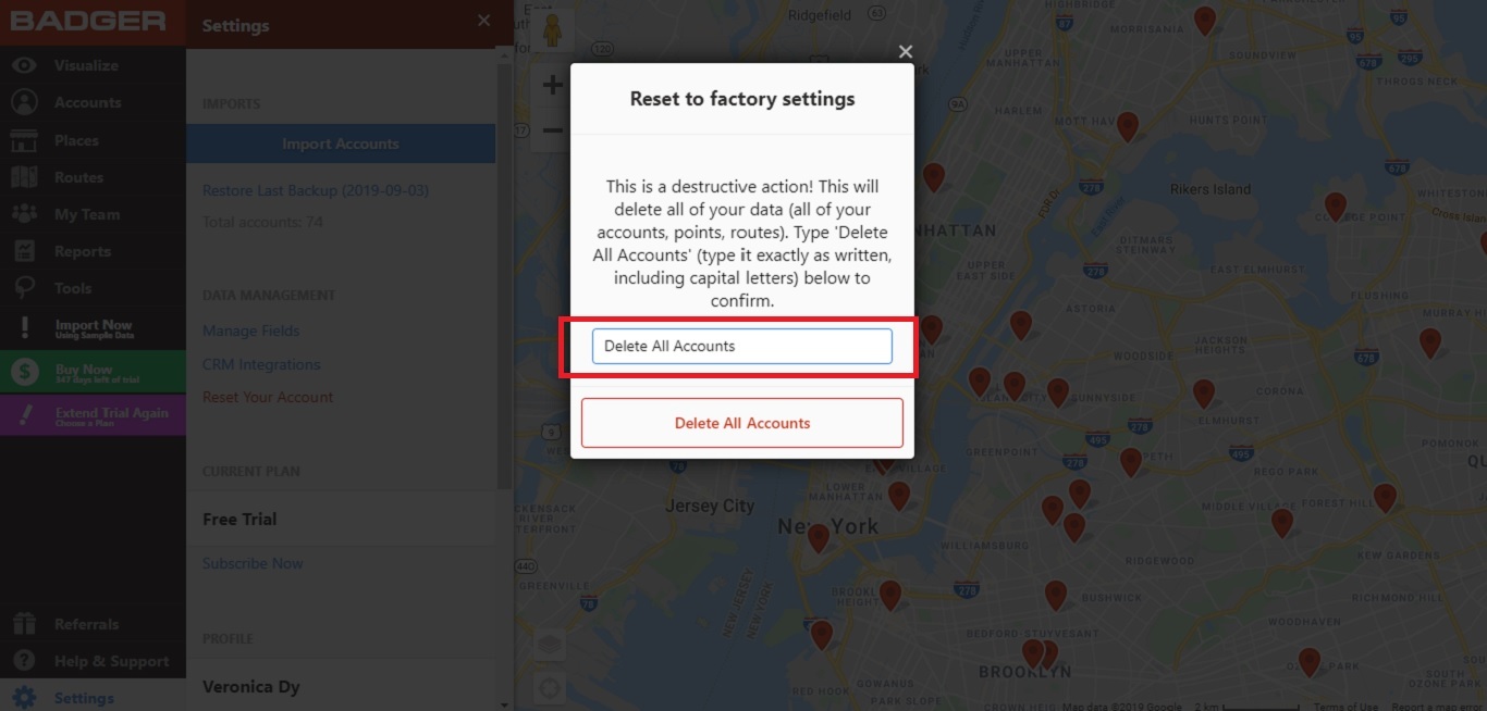 How To Reset Accounts (WebApp) - Badger Maps