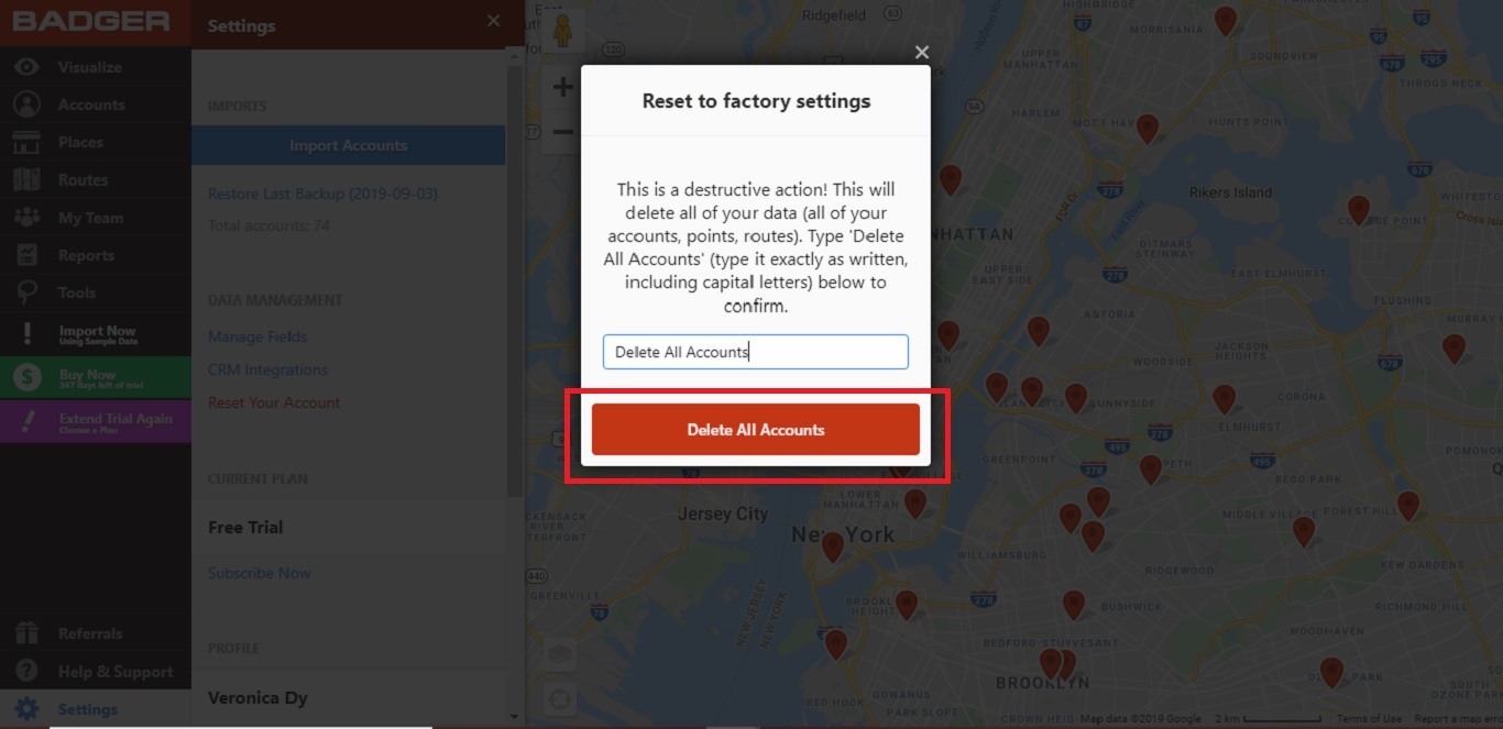 How To Reset Accounts Webapp Badger Maps