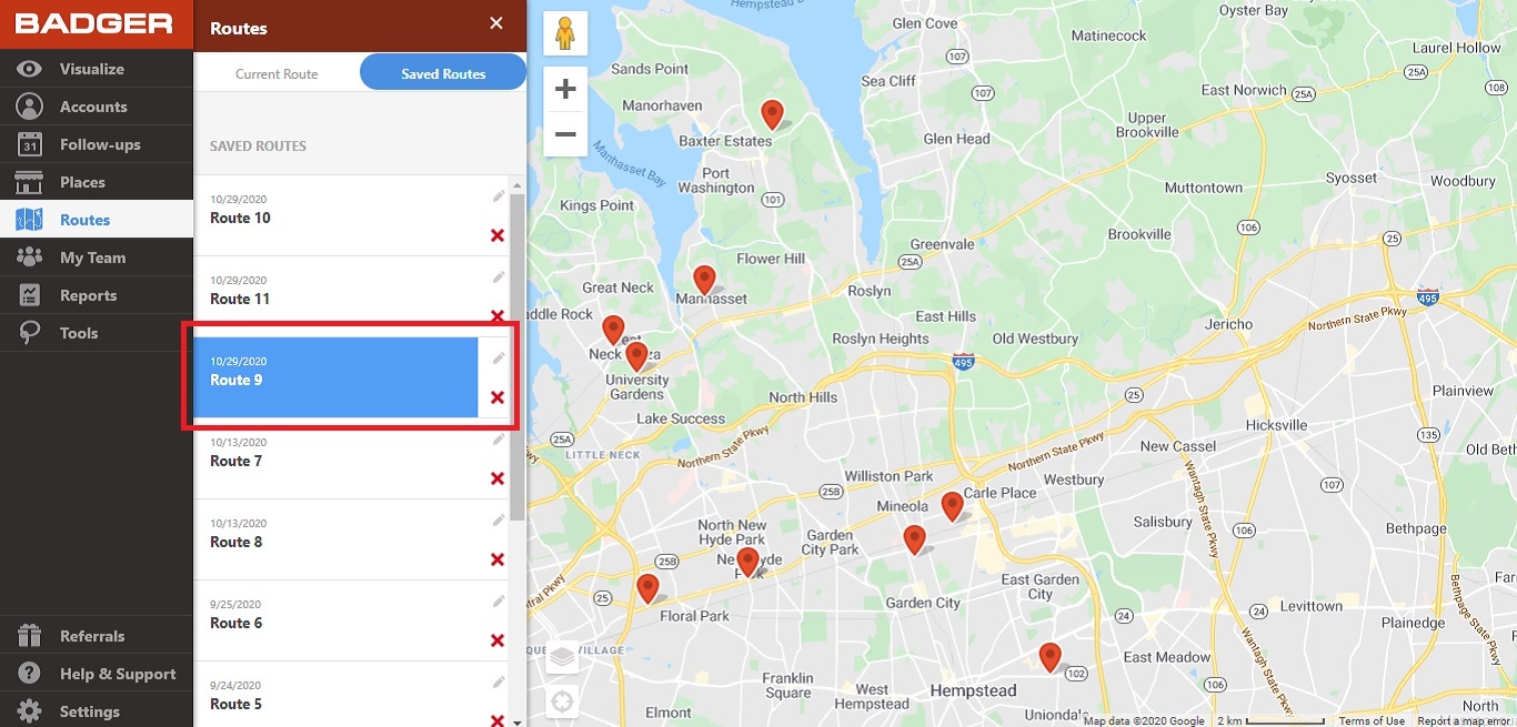 How To Do A Reverse Route Web App Badger Maps