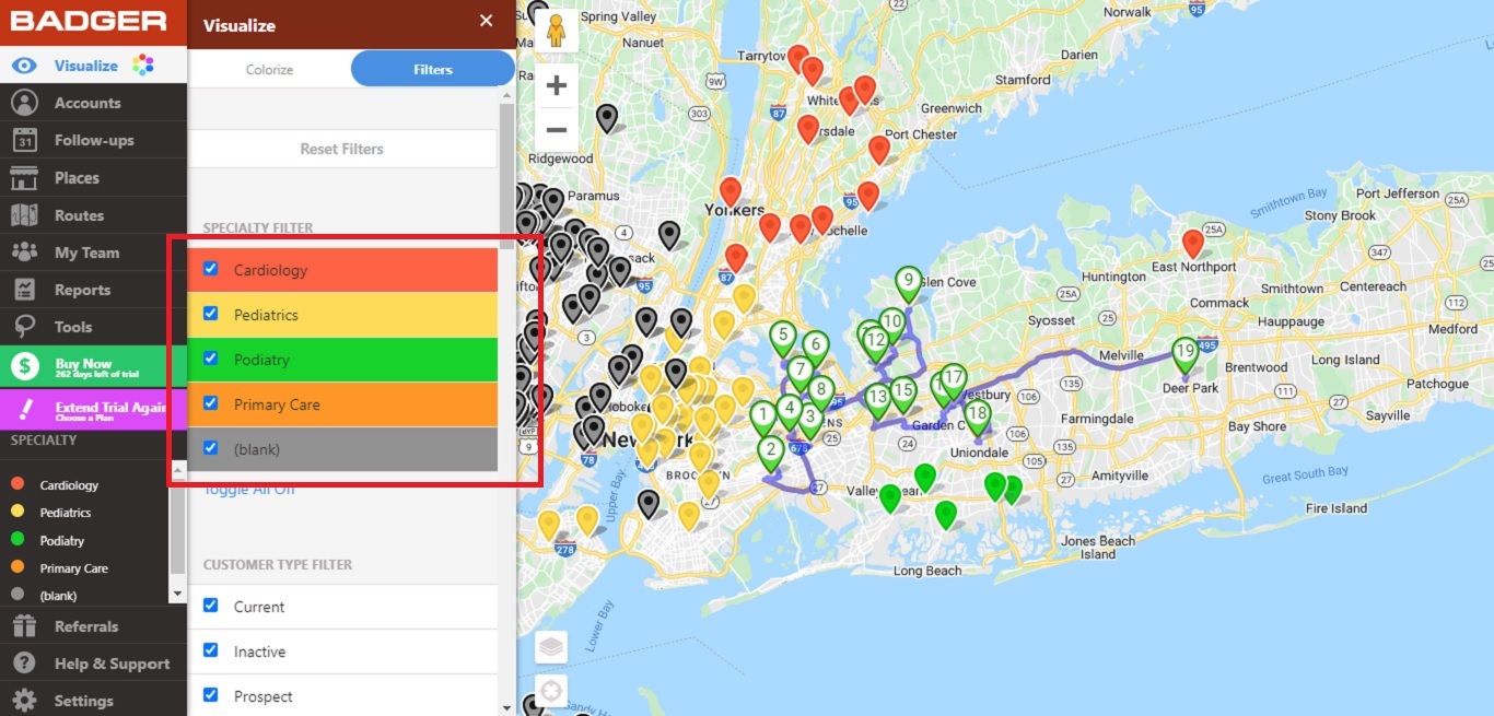How To Route Filtered Accounts Web App Badger Maps