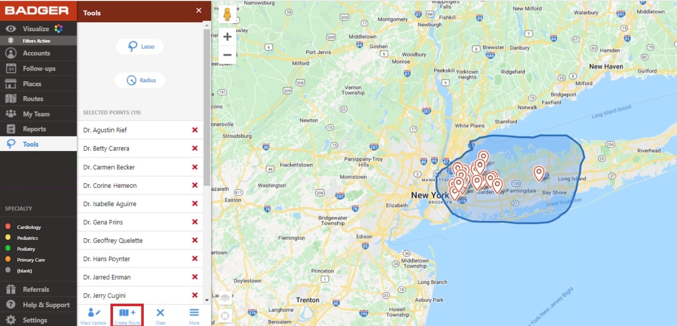 How To Route Filtered Accounts Web App Badger Maps