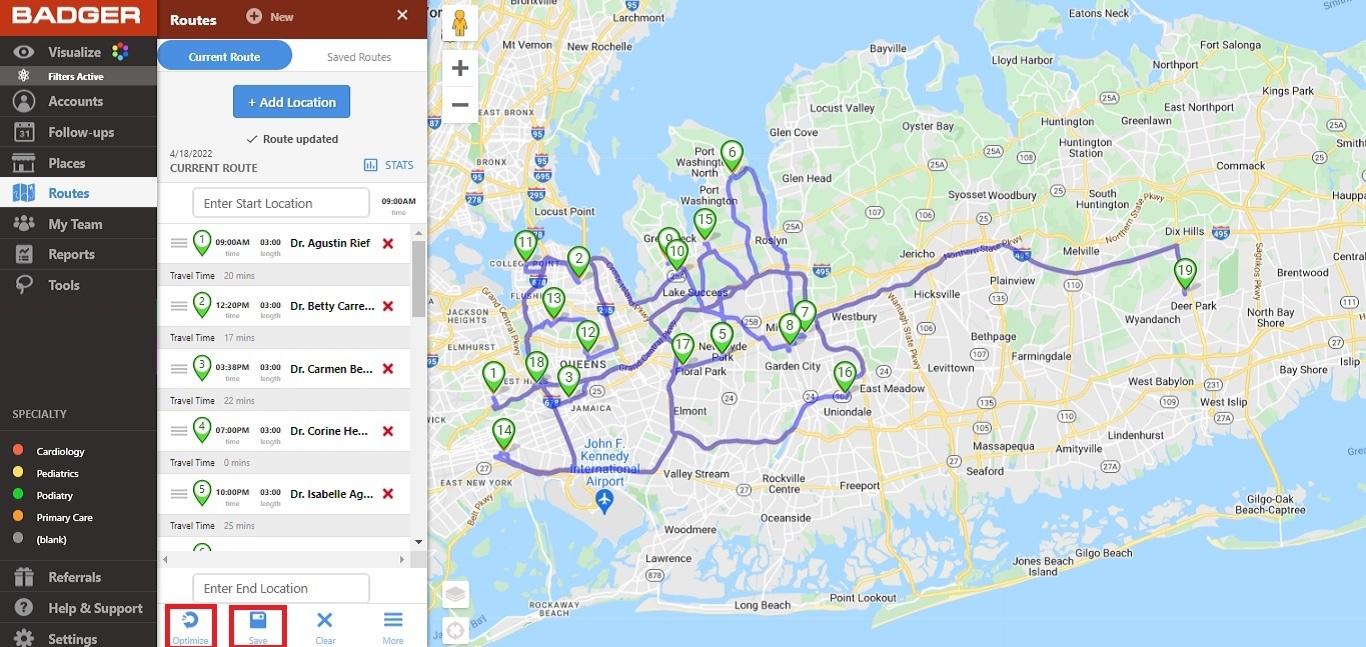 How To Route Filtered Accounts Web App Badger Maps