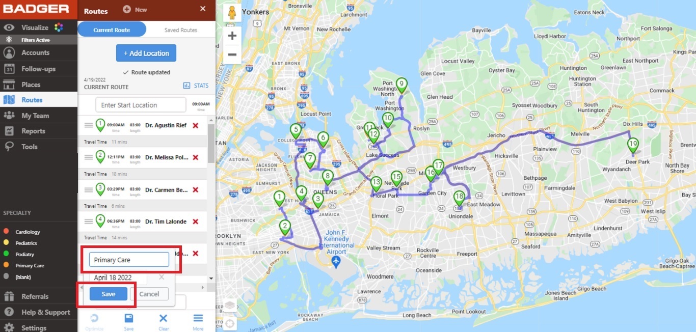How To Route Filtered Accounts Web App Badger Maps