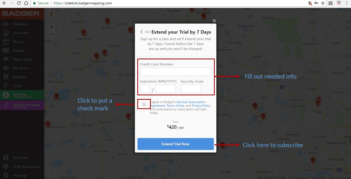 How To Subscribe In Badger Maps Badger Maps