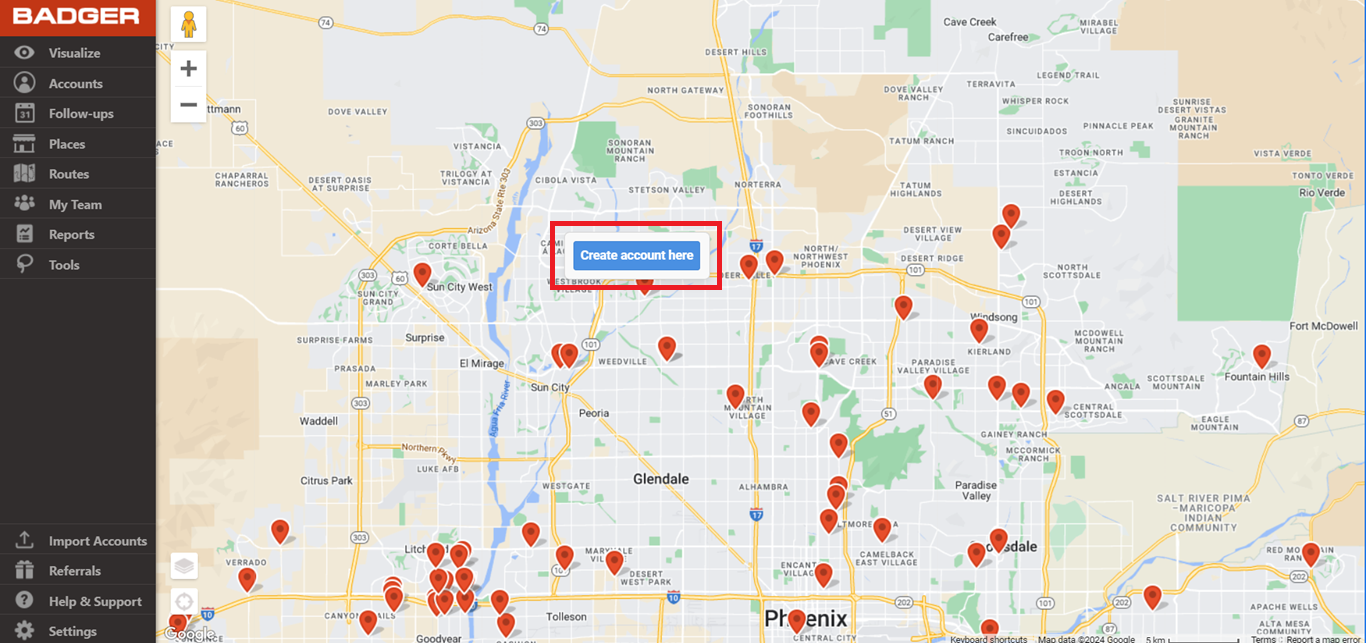 How To Drop A Pin Web App Badger Maps