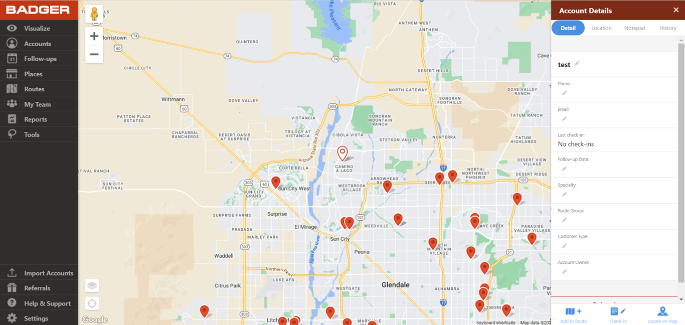 How To Drop A Pin Web App Badger Maps