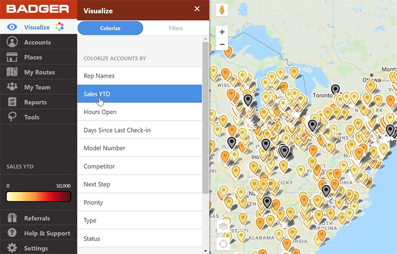 What is Colorize and Visualize? - Badger Maps