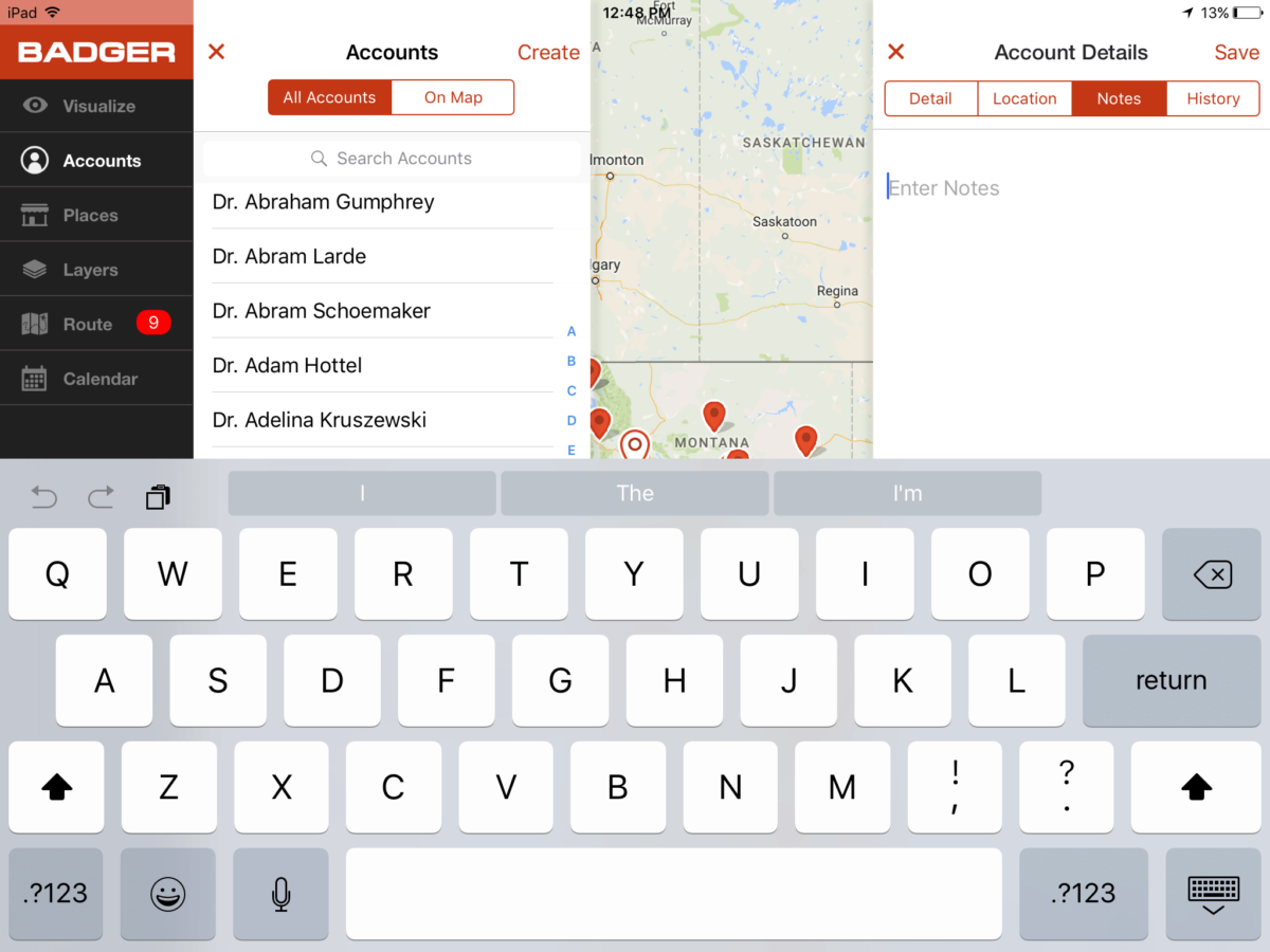 How To Leave A Note Attached To An Account (iPad) - Badger Maps