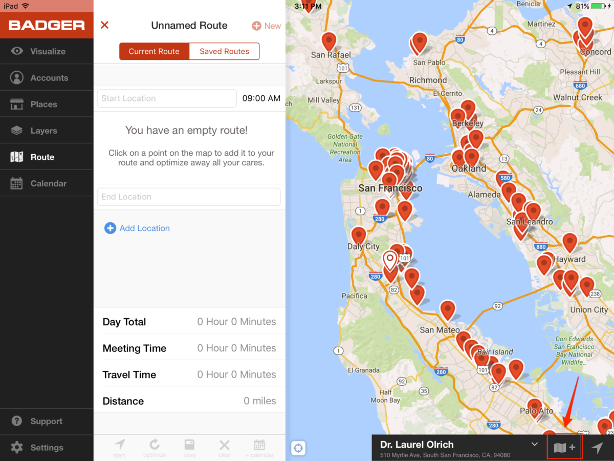 How To Create A Route / Add An Account To Your Route (iPad) - Badger Maps