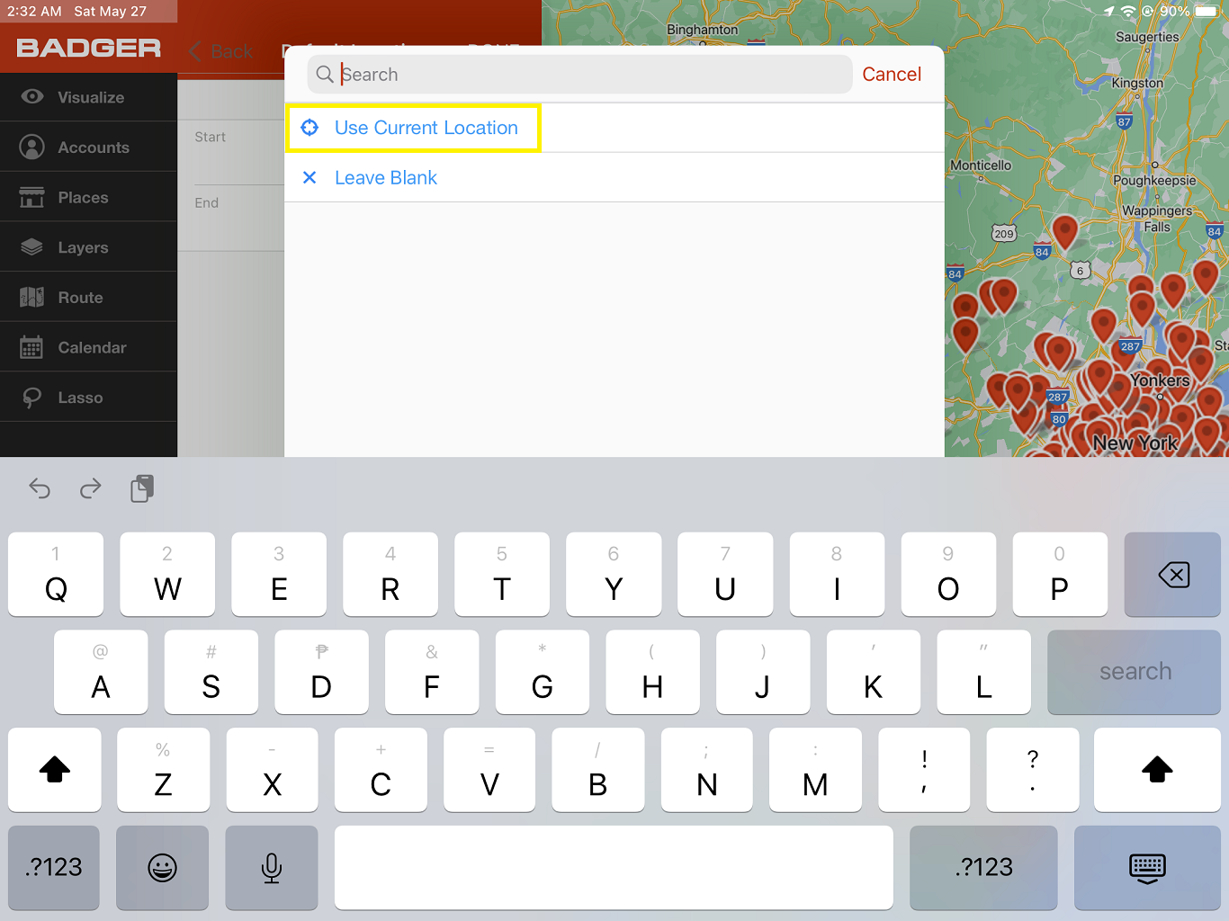 How to Create Default Start/End Location (iPad) - Badger Maps How to Create Default Start/End Location (iPad) - Badger Maps